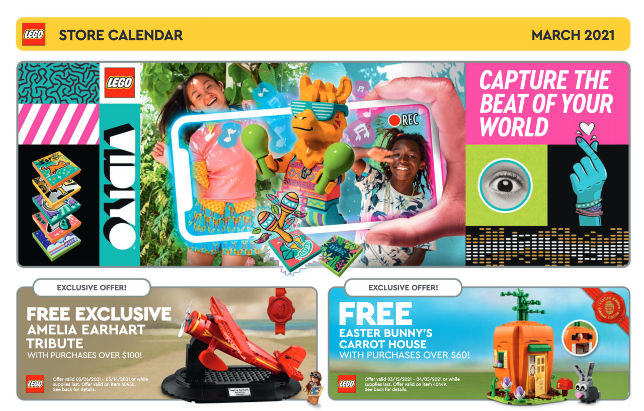 LEGO Store Calendar For March 2021 - FBTB